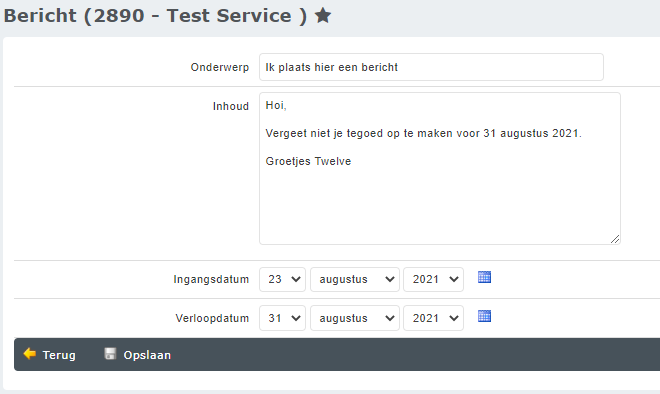 Hoe verstuur ik berichten naar de KNIP app?
