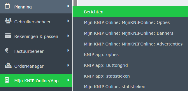 Hoe verstuur ik berichten naar de KNIP app?